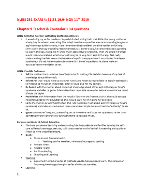 Ch. 19 Documentation - Things to Know: Ch. 19 Documentation / Answer ...