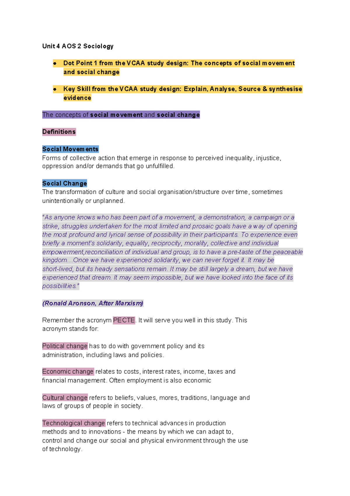 Unit 4 AOS 2 Sociology - Unit 4 AOS 2 Sociology Dot Point 1 from the ...
