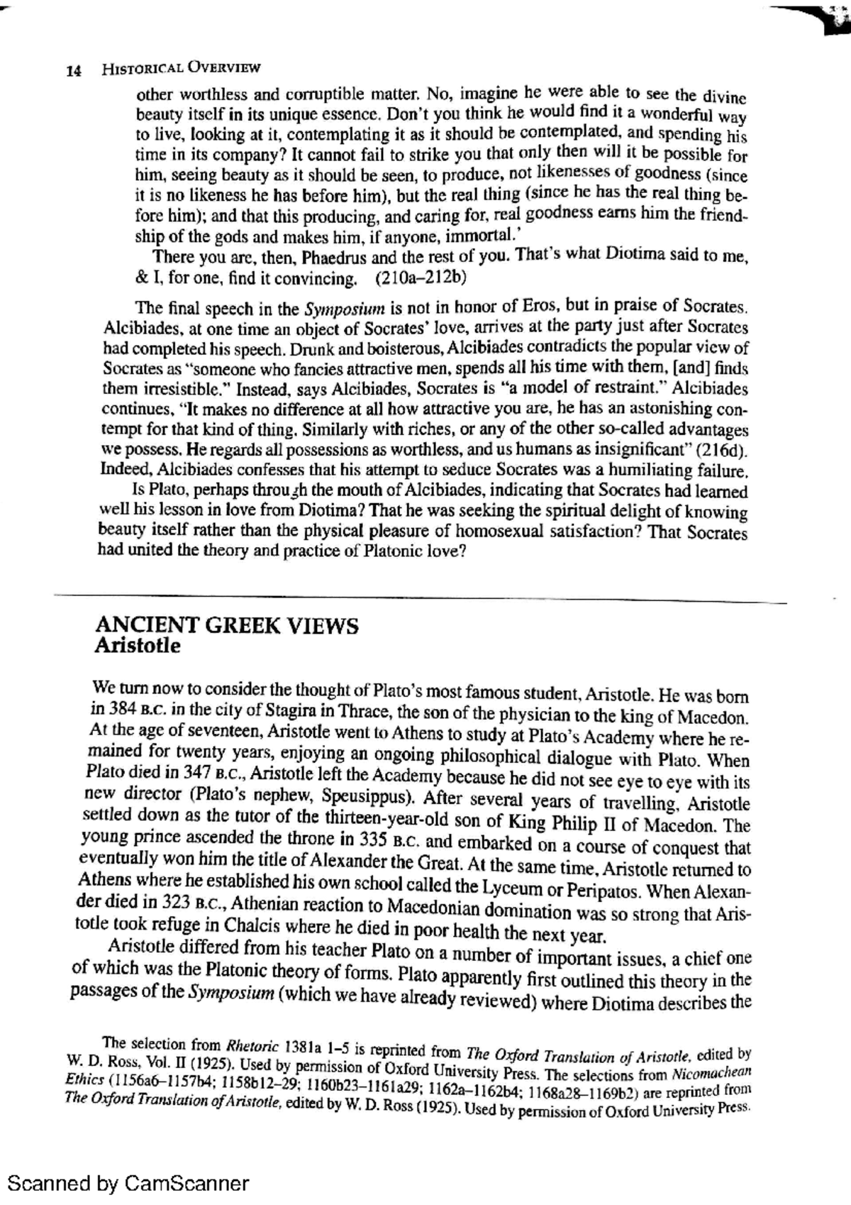 Trevas - Ancient Greek Views, Aristotle - Philosophy 2077F/G - Studocu