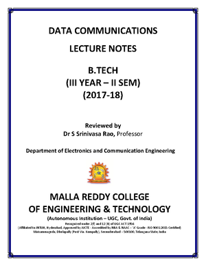 Microprocessors AND Microcontrollers - LECTURE NOTES ON Microprocessor ...