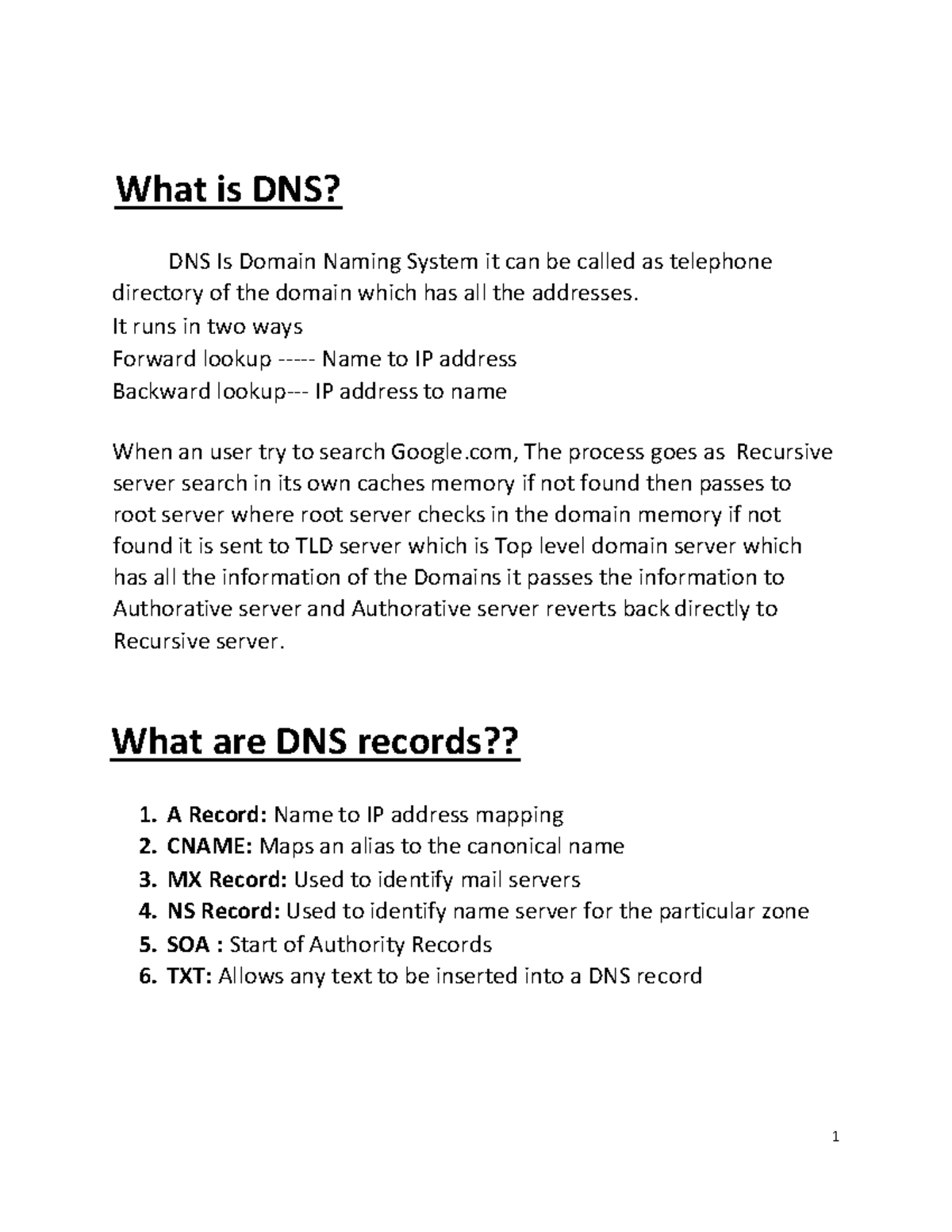 Soda PDF-converted-notes 1 - What is DNS? DNS Is Domain Naming System ...
