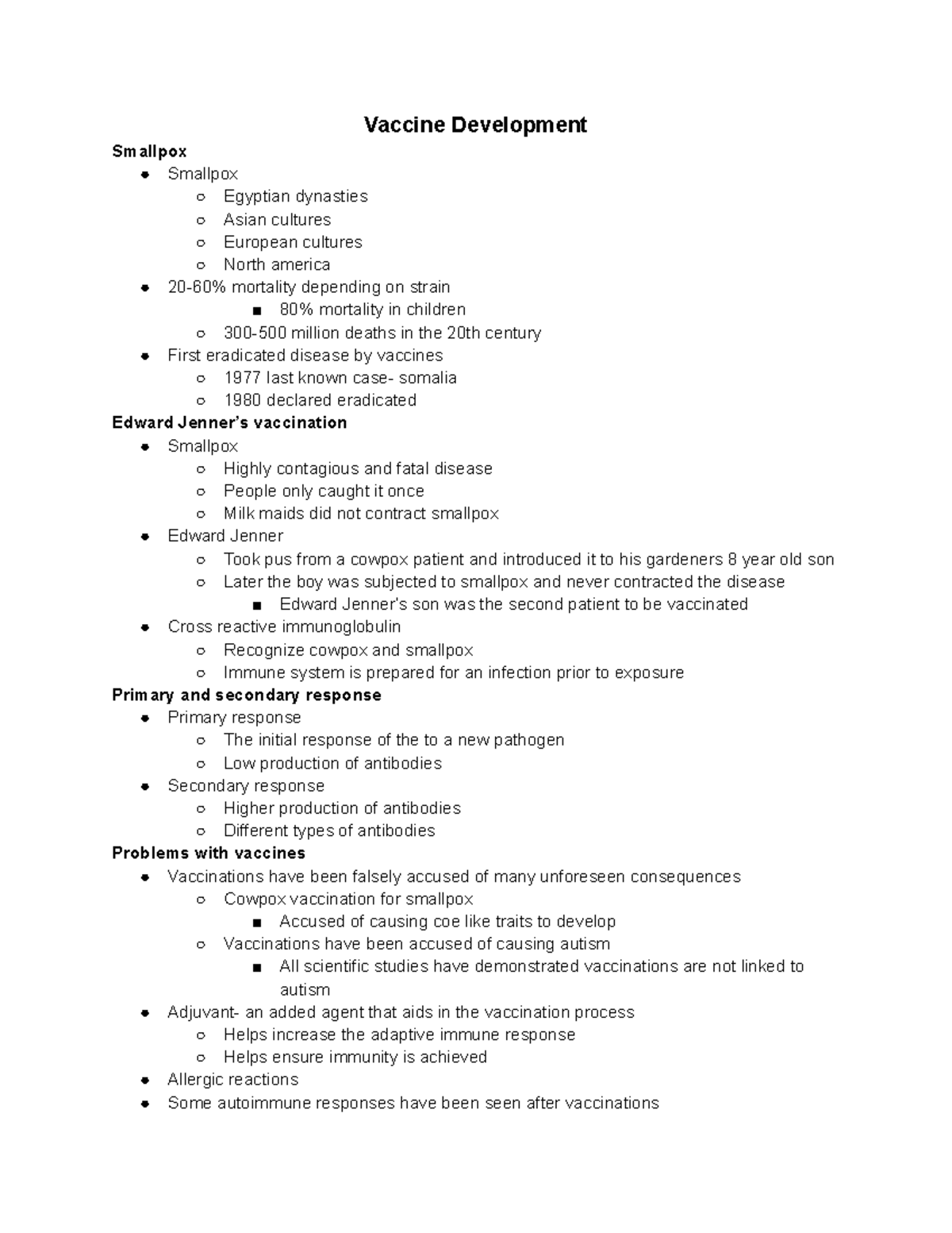 Genetics vaccine development - Vaccine Development Smallpox Smallpox ...