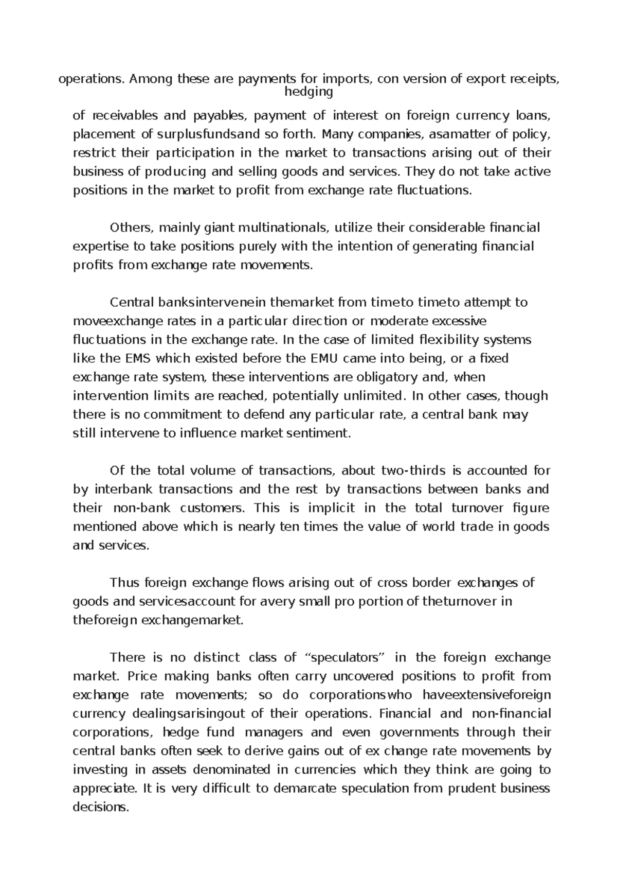 Corporate Finance lectures notes intra - operations. Among these are ...