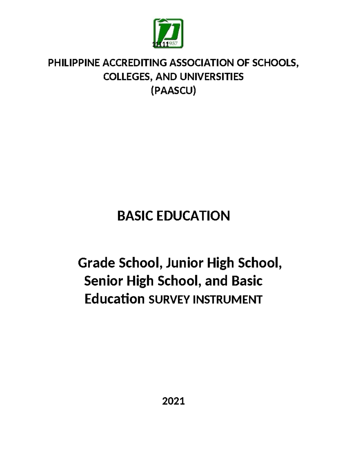 SBAI-Basic-Education - PHILIPPINE ACCREDITING ASSOCIATION OF SCHOOLS ...