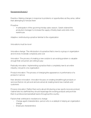 Management Module 3/4 - Management Module 3 Ethics - An organization’s ...