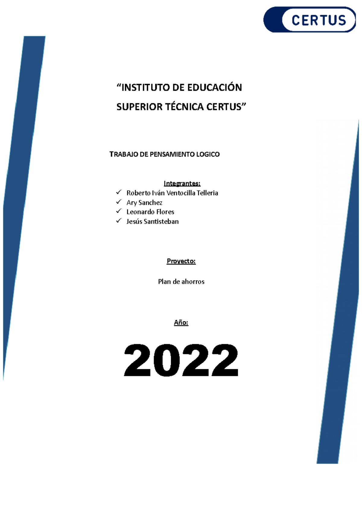 Instituto DE Educación Certus - CASO 1 - “INSTITUTO DE EDUCACIÓN ...