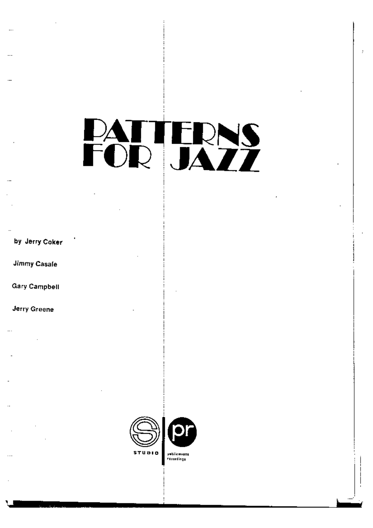 (tutor) patterns for jazz - jerry coker - música y composición - Studocu
