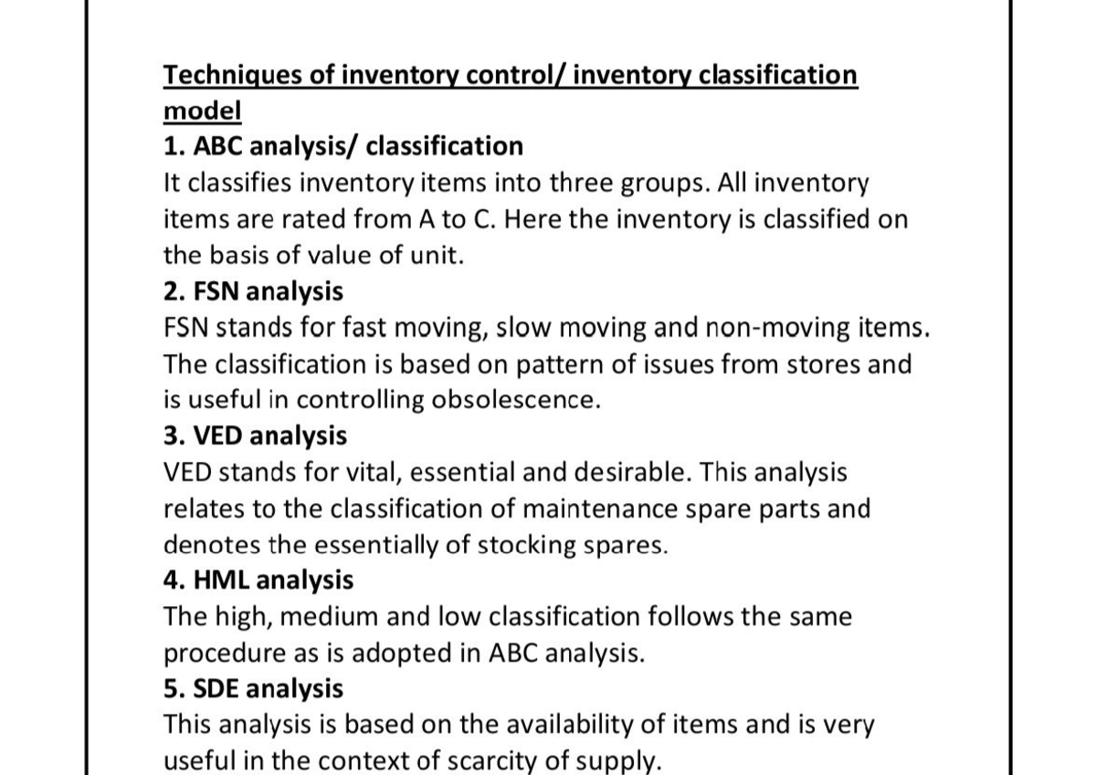 Pdf 2 - Techniques of inventory control and classification - Bachelor ...