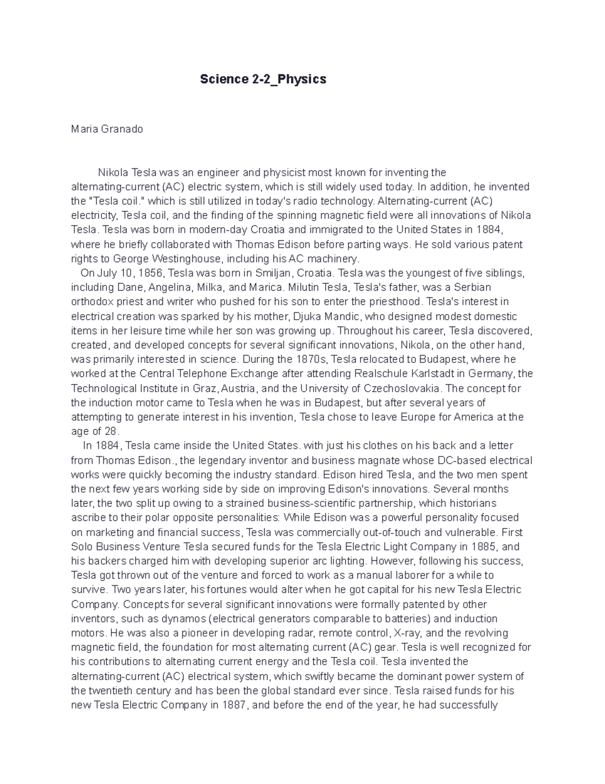 Science-2-2 Physics-46 - Science 2-2_Physics Maria Granado Nikola Tesla ...
