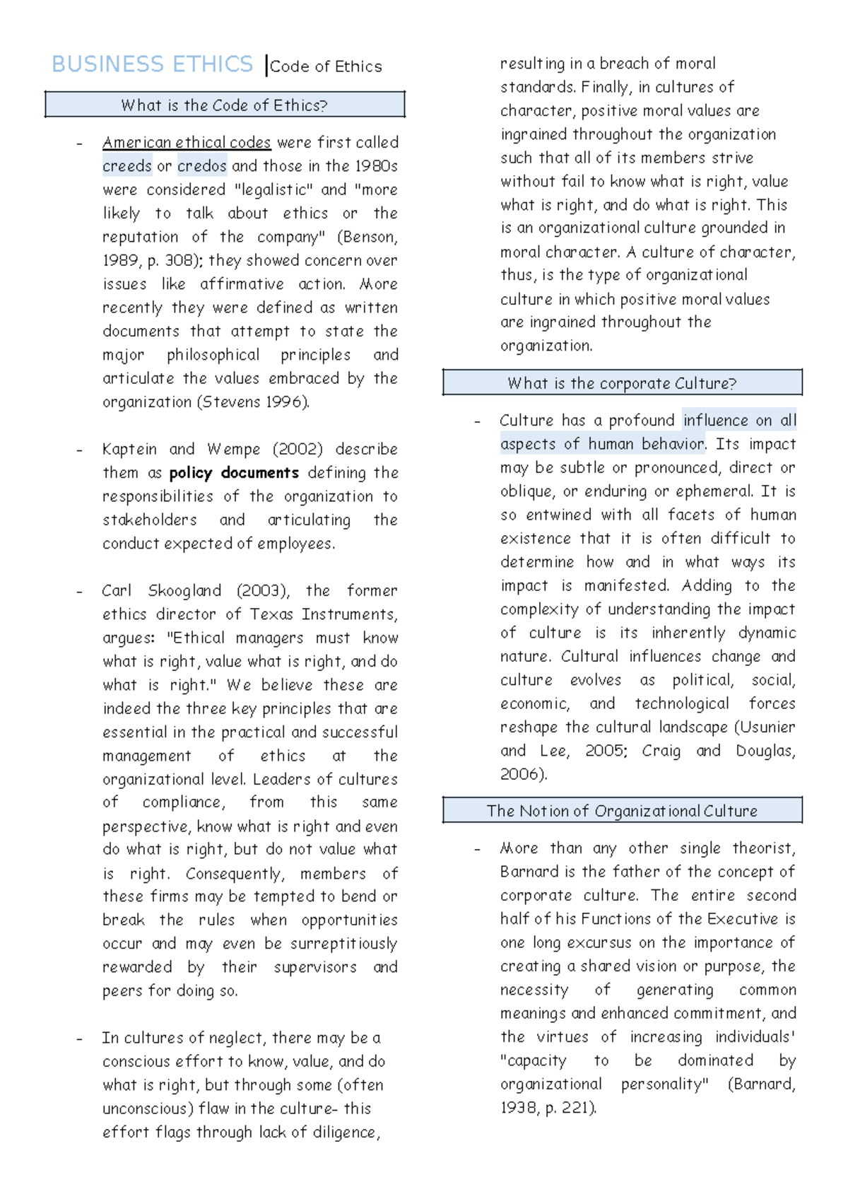 Business Ethics - a21 - BUSINESS ETHICS |Code of Ethics What is the ...