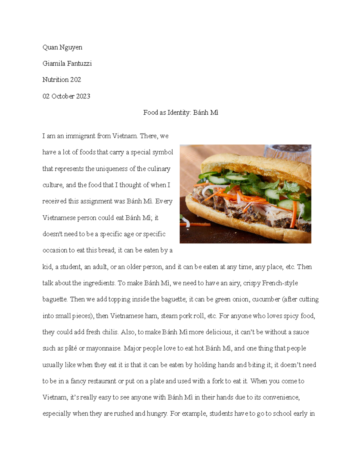 Food-Identity - fsfd - Quan Nguyen Giamila Fantuzzi Nutrition 202 02 ...