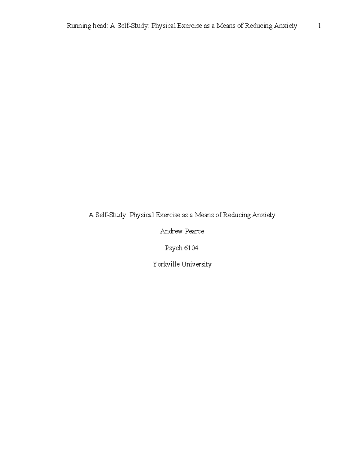 Sample BPS Wellness paper linkedin - A Self-Study: Physical Exercise as ...