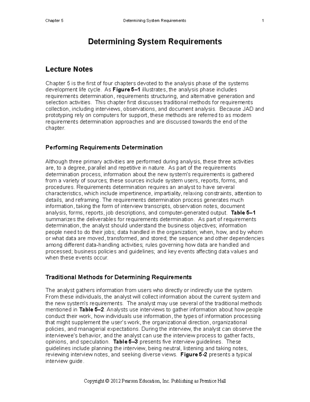 COIT20248 Week 3 Lecture Notes - Determining System Requirements ...