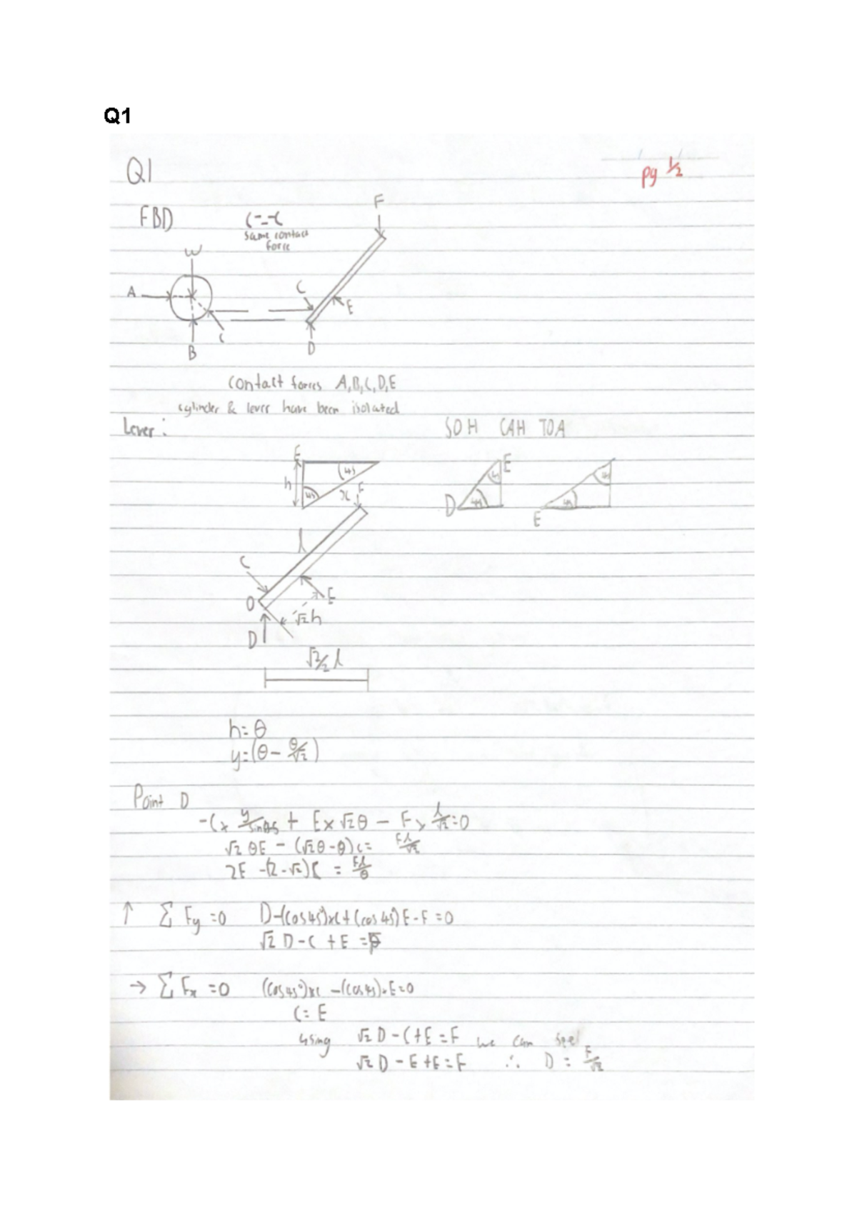 Assessment 2 - 2022 - Q1 Q1 pg F FBD same contace w force A C E ( B D ...