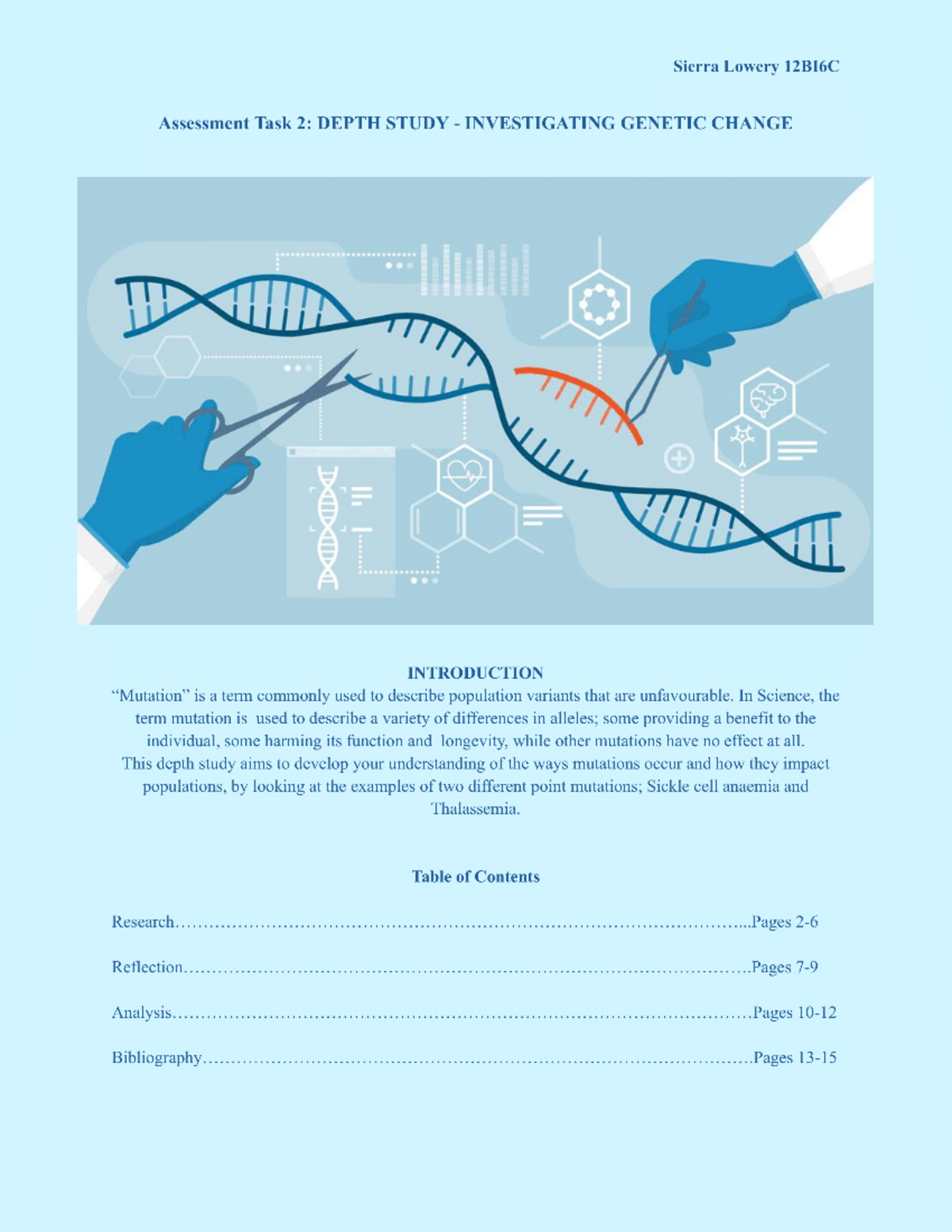 Investigating Genetic Change Depth Study Biology Module 5 - Studocu