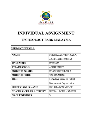 OSCA Individual Assignment - Group Assignment CT049-3-1-OSCA Operating Systems and Computer ...