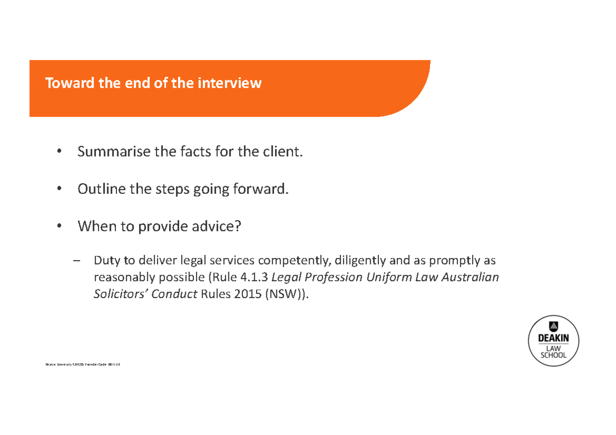 After interview concludes - the steps - Client interview video 4 ...