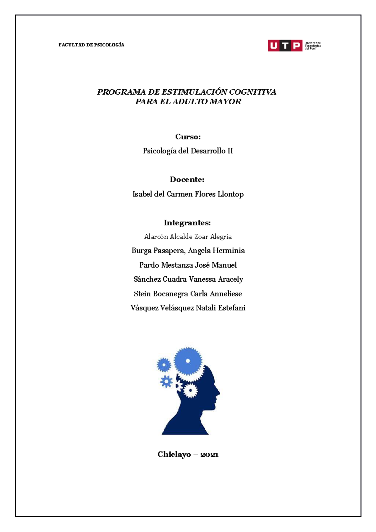 Programa Final - Psicología del desarrollo II - UTP - Studocu