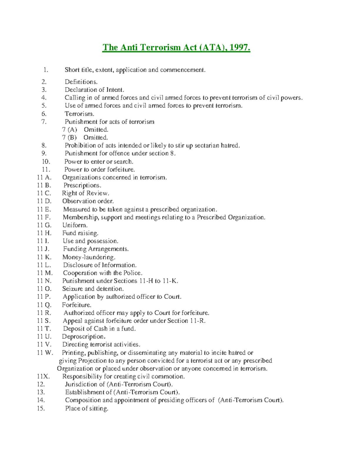 LIB-18-000002 - Important notss - The Anti Terrorism Act (ATA), 1997 ...