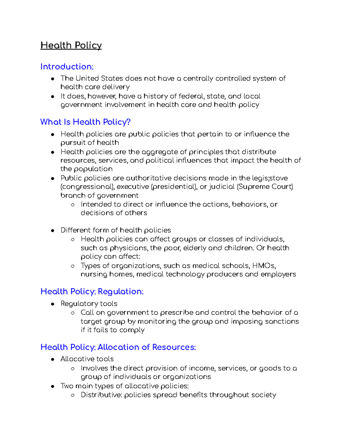 Health Policy-2 - Professor Upadhyaya - Health Policy Introduction: The ...