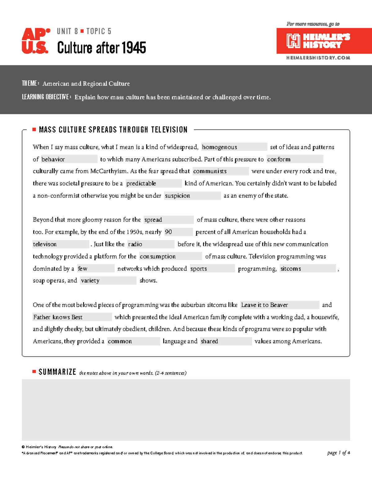 AP US Unit 8 Topic 5 Noteguides - H E I M L E R S H I S T O R Y. C O M ...