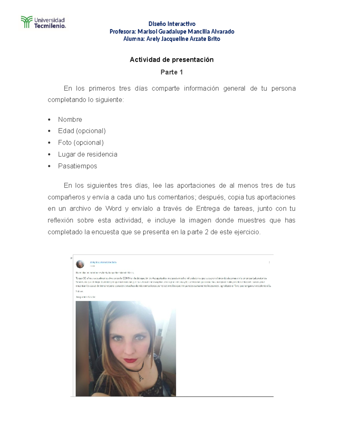 Actividad 1 - Profesora: Marisol Guadalupe Mancilla Alvarado Alumna ...