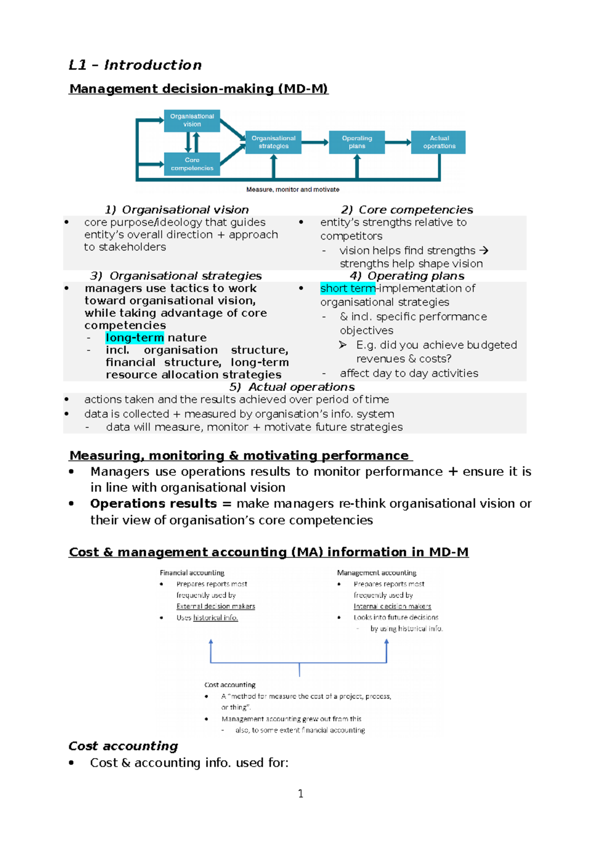 Week 1 - Introduction - Week 1 self notes - L1 – Introduction ...