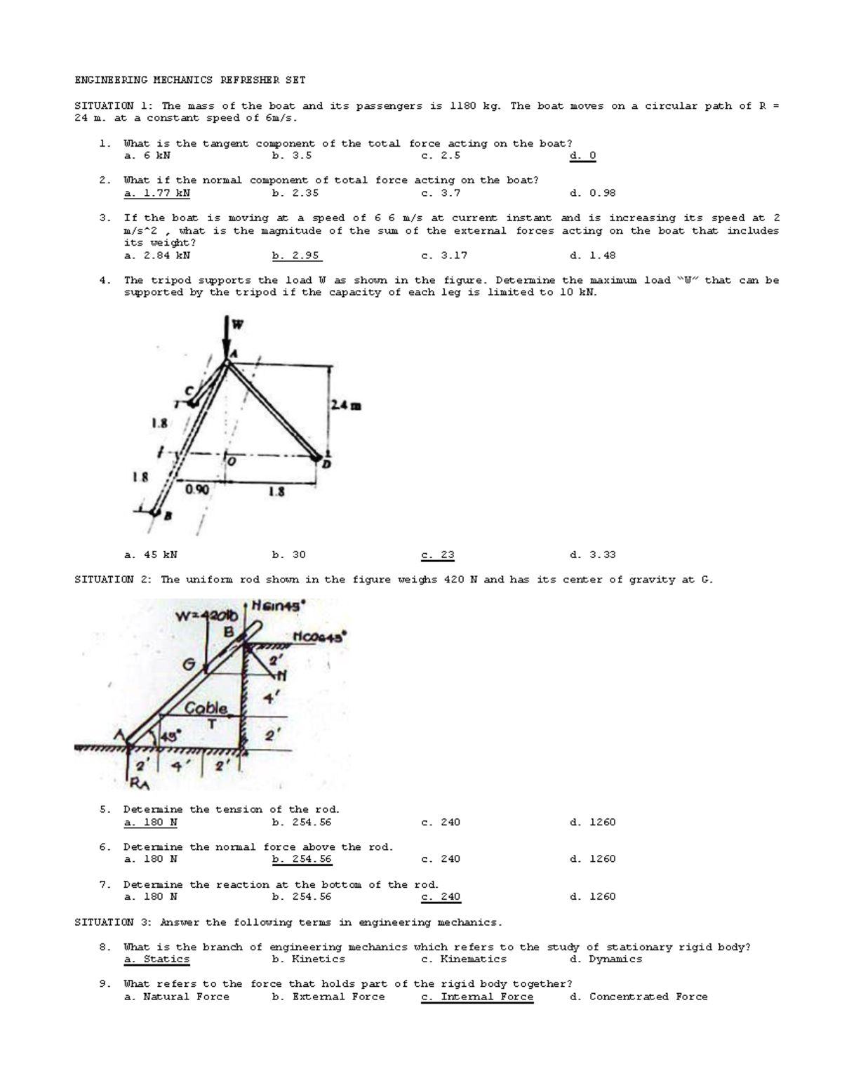 Engineering- Mechanics- Refresher-SET - ENGINEERING MECHANICS REFRESHER ...