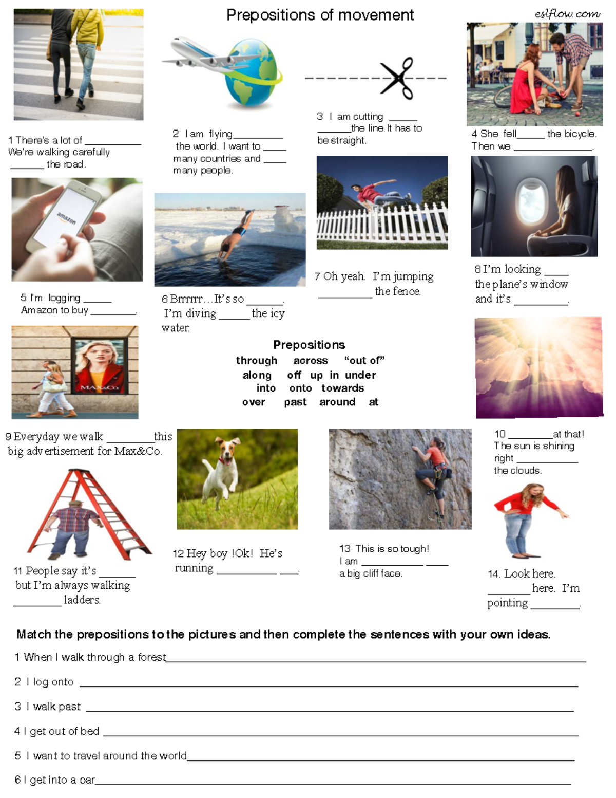 Prepositions of movement 2021x - Prepositions of movement eslflow ...