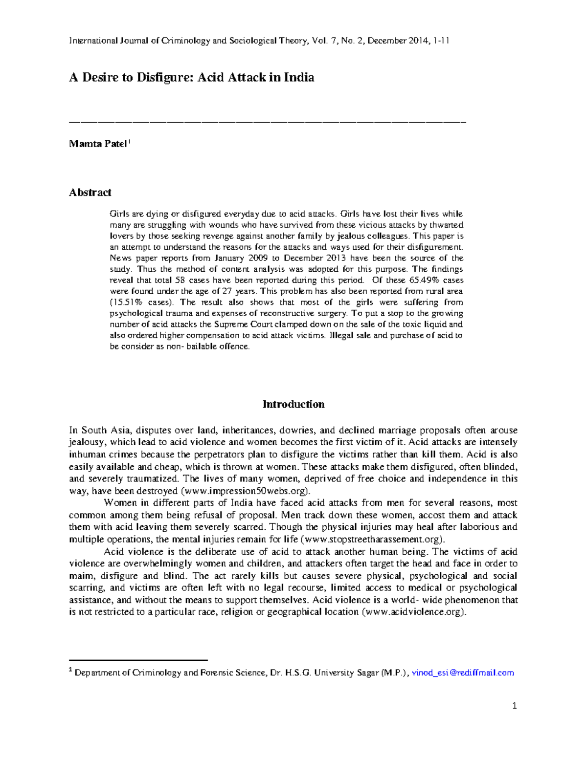 Admin,+mamta+patel+2+PDF - A Desire to Disfigure: Acid Attack in India ...