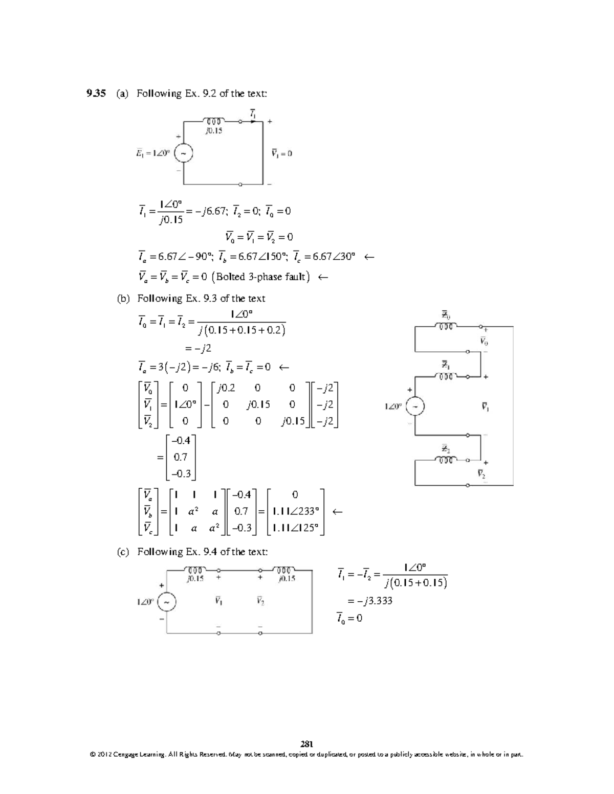 Glover Power.System.Analysis - 281 9 (a) Following Ex. 9 of the text ...