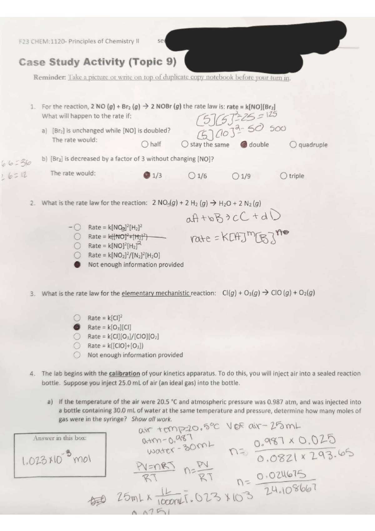 Case study 9 - CHEM1120000A - Studocu