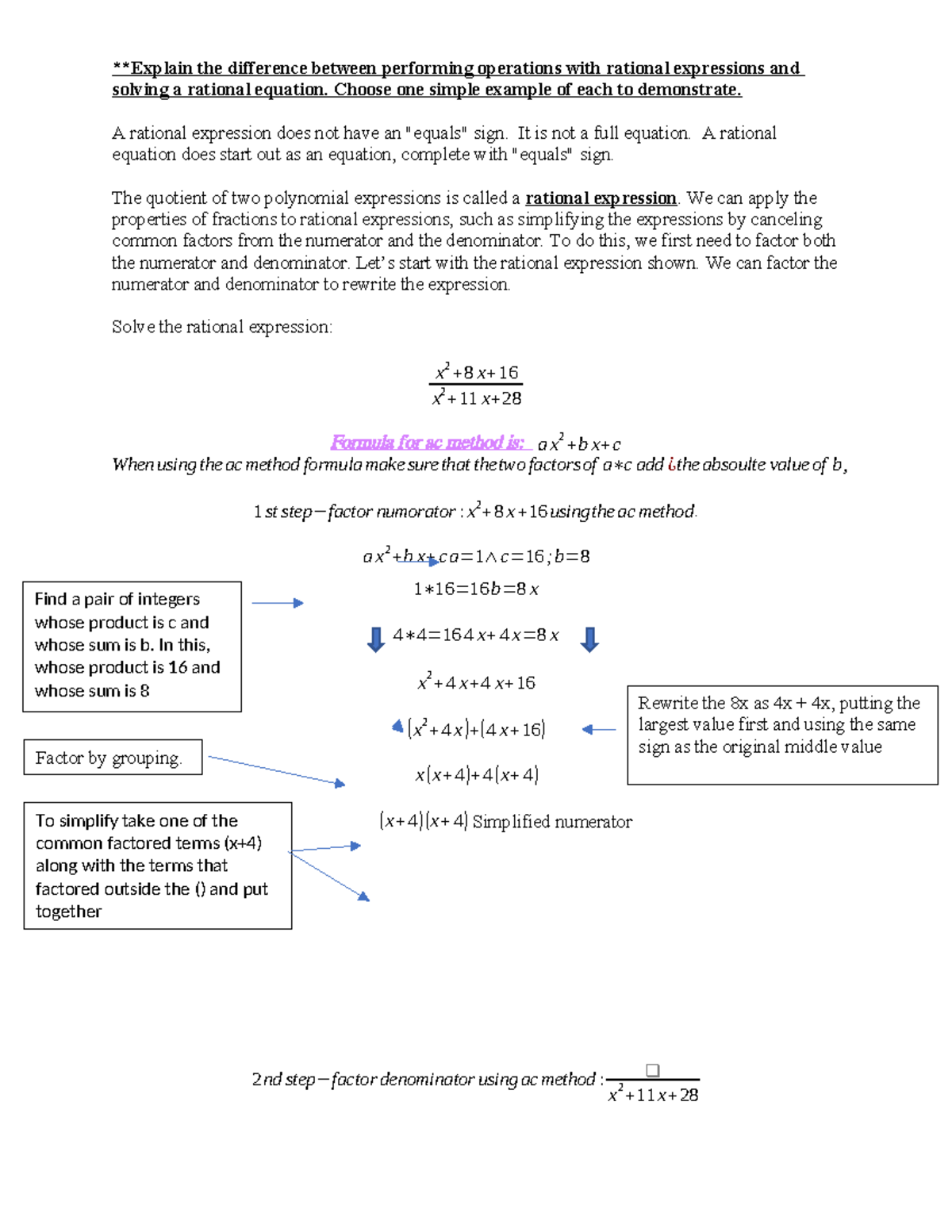 Discussion 3 - **Explain the difference between performing operations ...