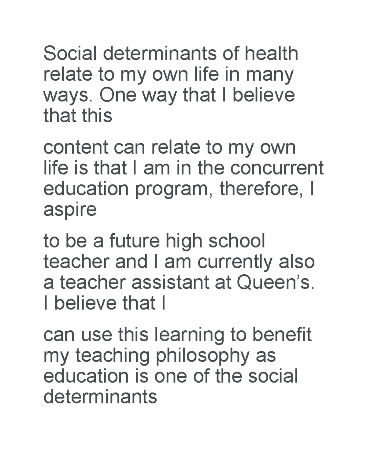 Health 101 re - notes for hlth 101 - Social determinants of health ...