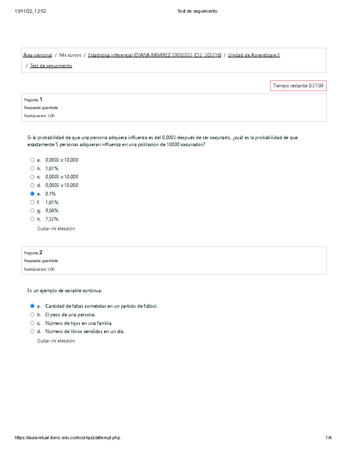 Test de seguimiento - asfasfasf - Área personal / Mis cursos ...