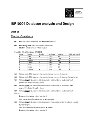 COS10003-tutorial 08 - ComputerandLogicEssentials Tutorial: Algorithms and complexity Aim - Studocu