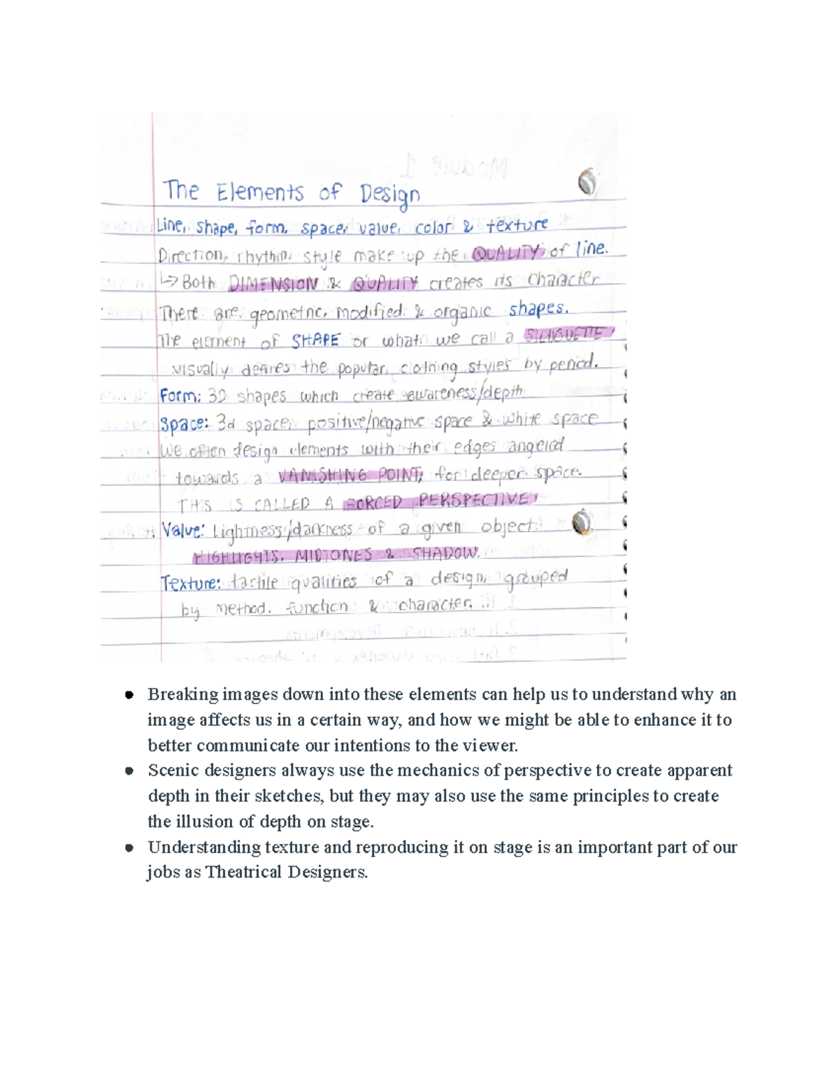 The Elements of Design - Topic 2 - Breaking images down into these elements can help us to - Studocu