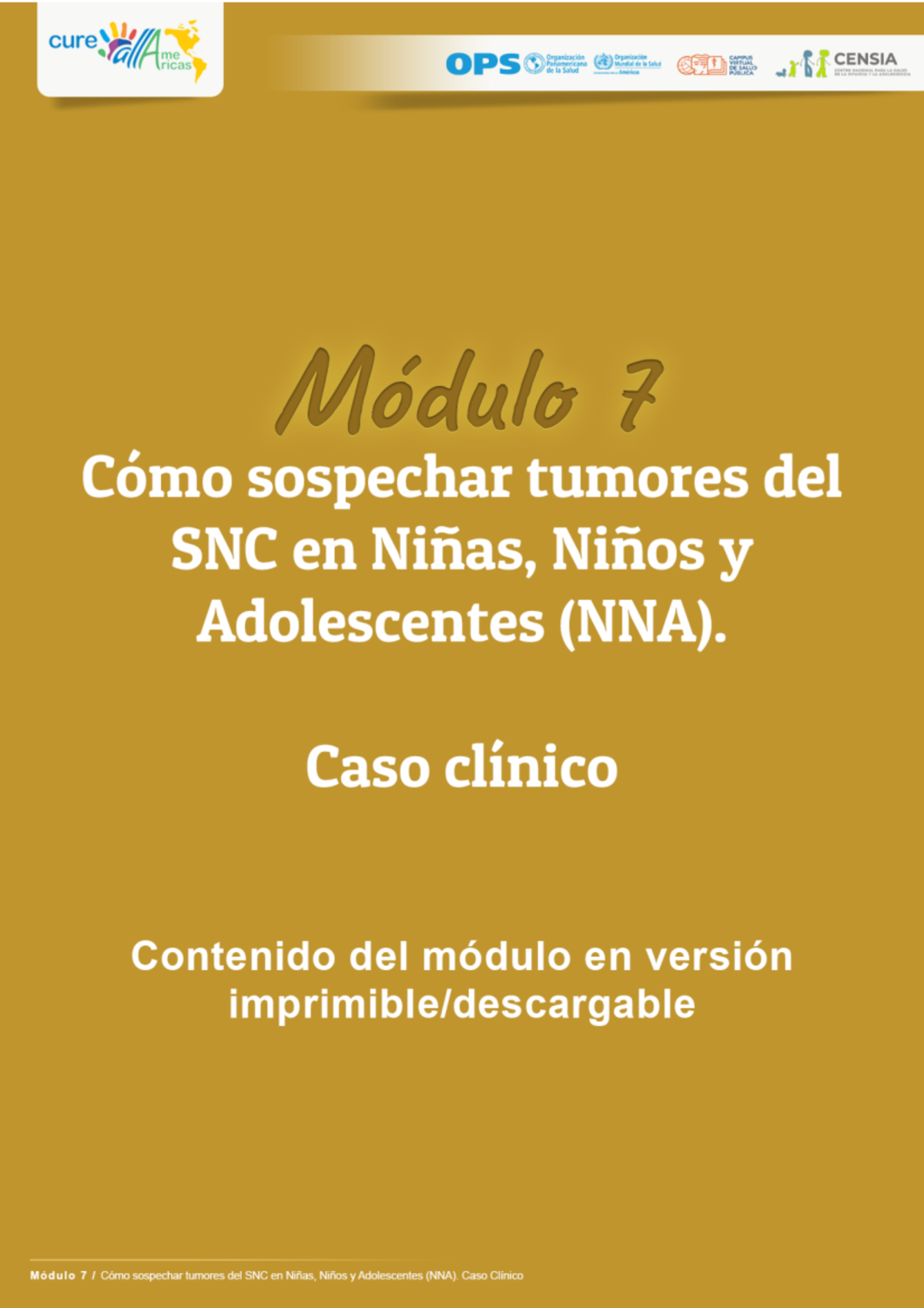 Modulo 07 - Curso de detección de cáncer infantil en niños de 1-18 años ...