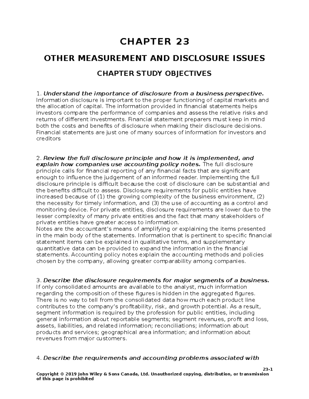 Ch23 - Practice exam questions for chapter 23 - CHAPTER 23 OTHER ...