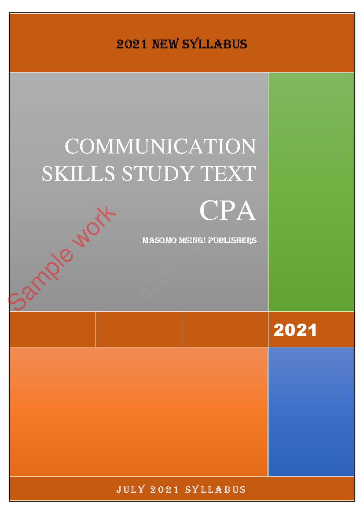 Communication skills - J U L Y 2 0 2 1 S Y L L A B U S 2021 ...