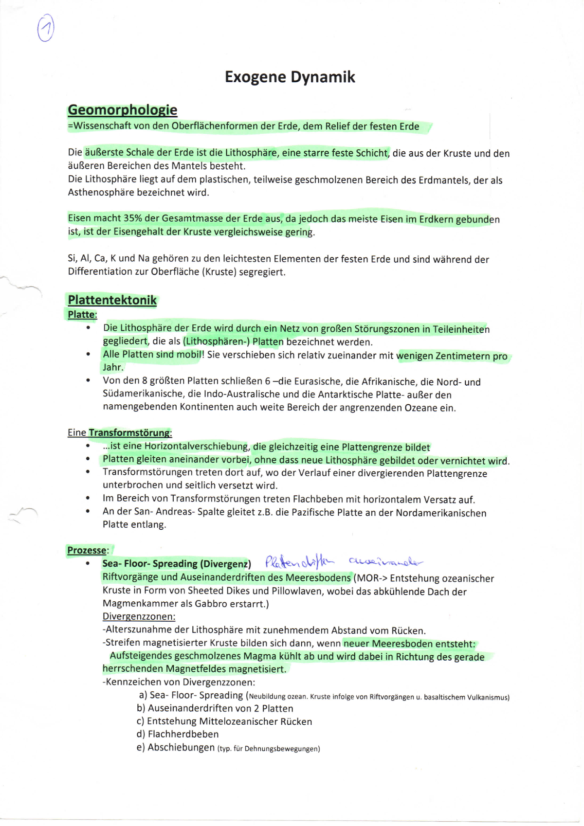 Exo Skript - Zusammenfassung Allgemeine Physische Geographie I: Exogene ...