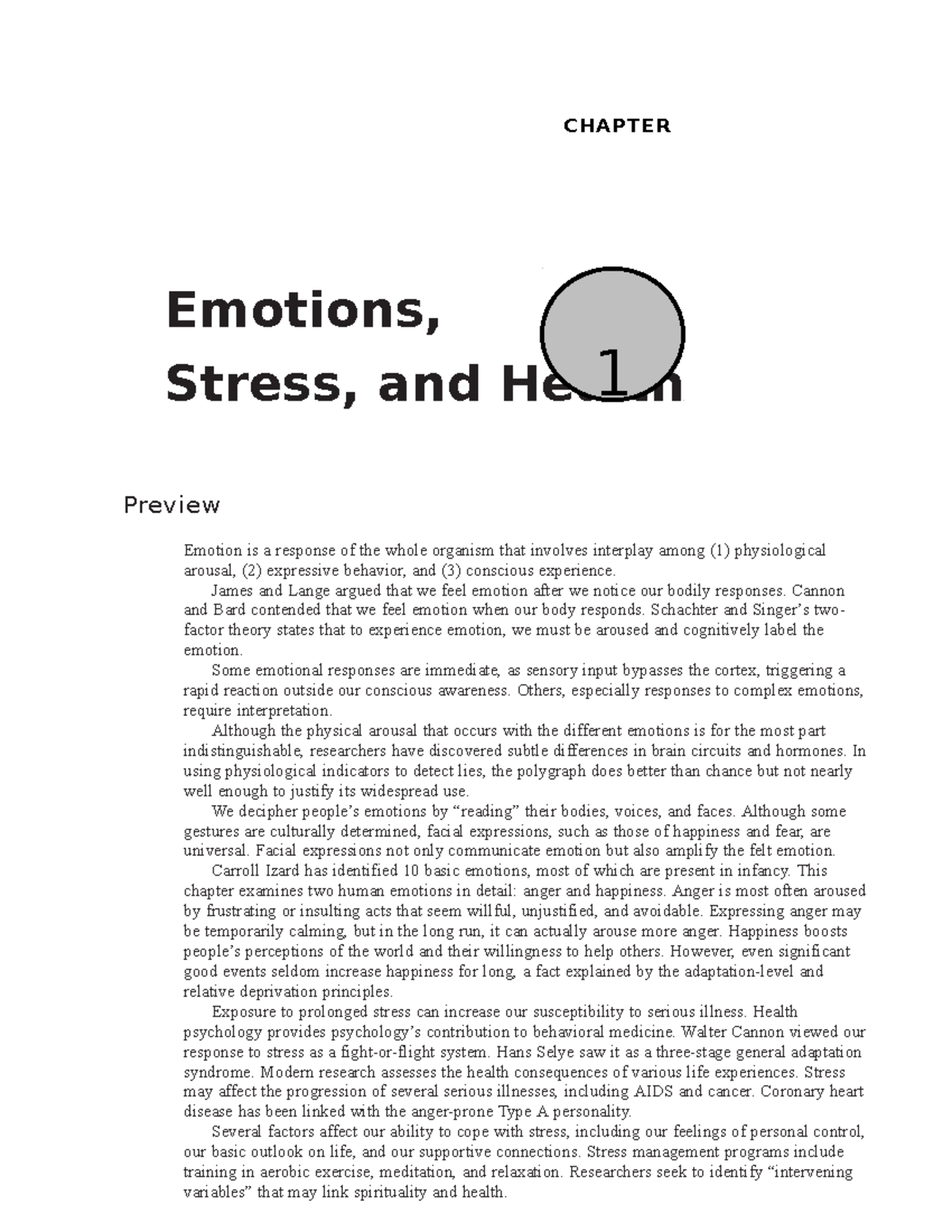 Myerspsych 13e lg ch12 - CHAPTER Emotions, Stress, and Health Preview ...