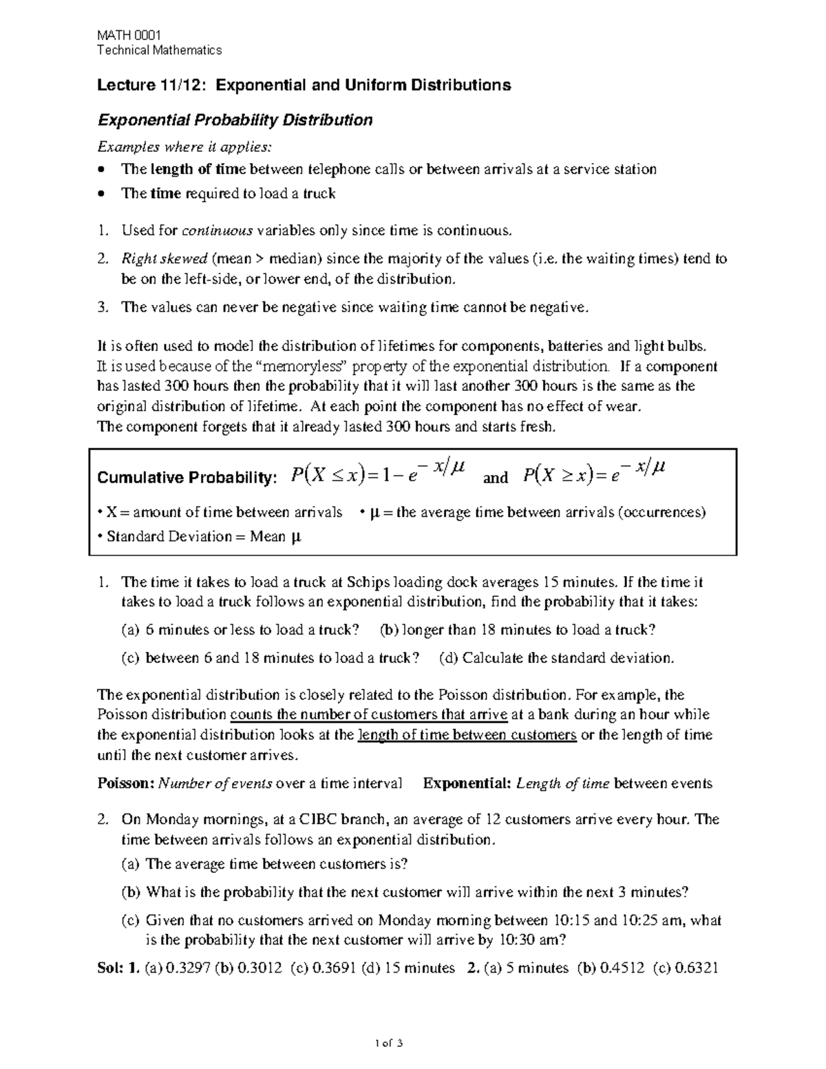 Lecture 11-12-Tech Math - MATH 0001 Technical Mathematics 1 of 3 ...