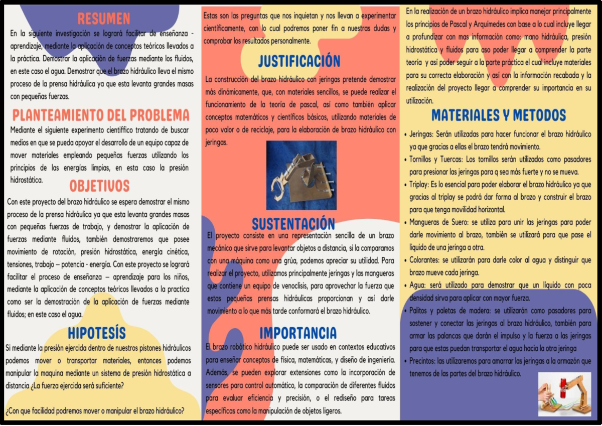 Triptico brazo hidraulico corregido - RESUMEN Estas son las preguntas ...