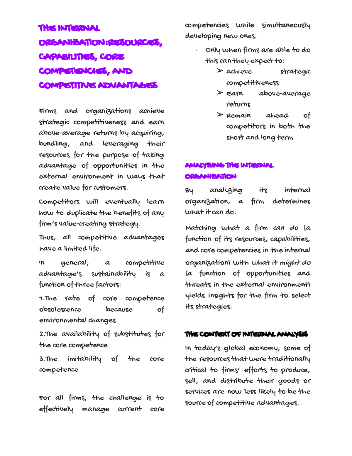 Chapter 3 The External Environment - THE INTERNAL ORGANIZATION ...