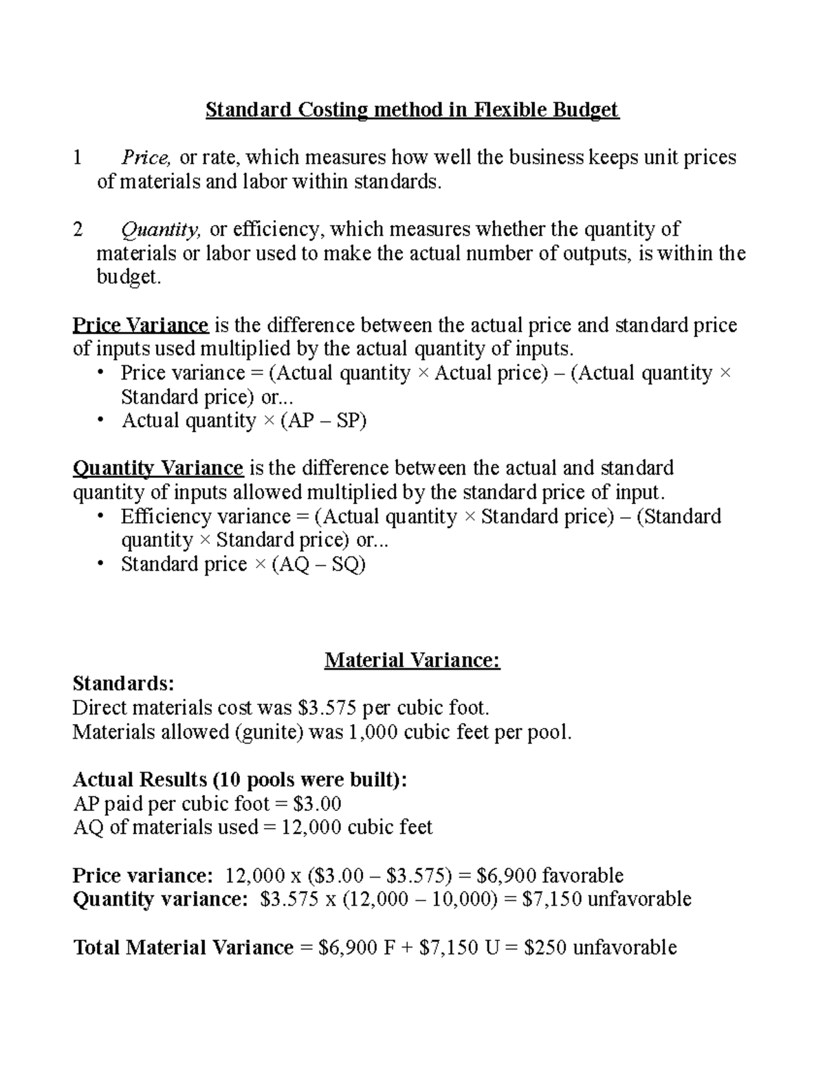 Chapter 8 Standard Cost In Flexible Budget Standard Costing Method chapter-8-standard-cost-in-flexible-budget-standard-costing-method