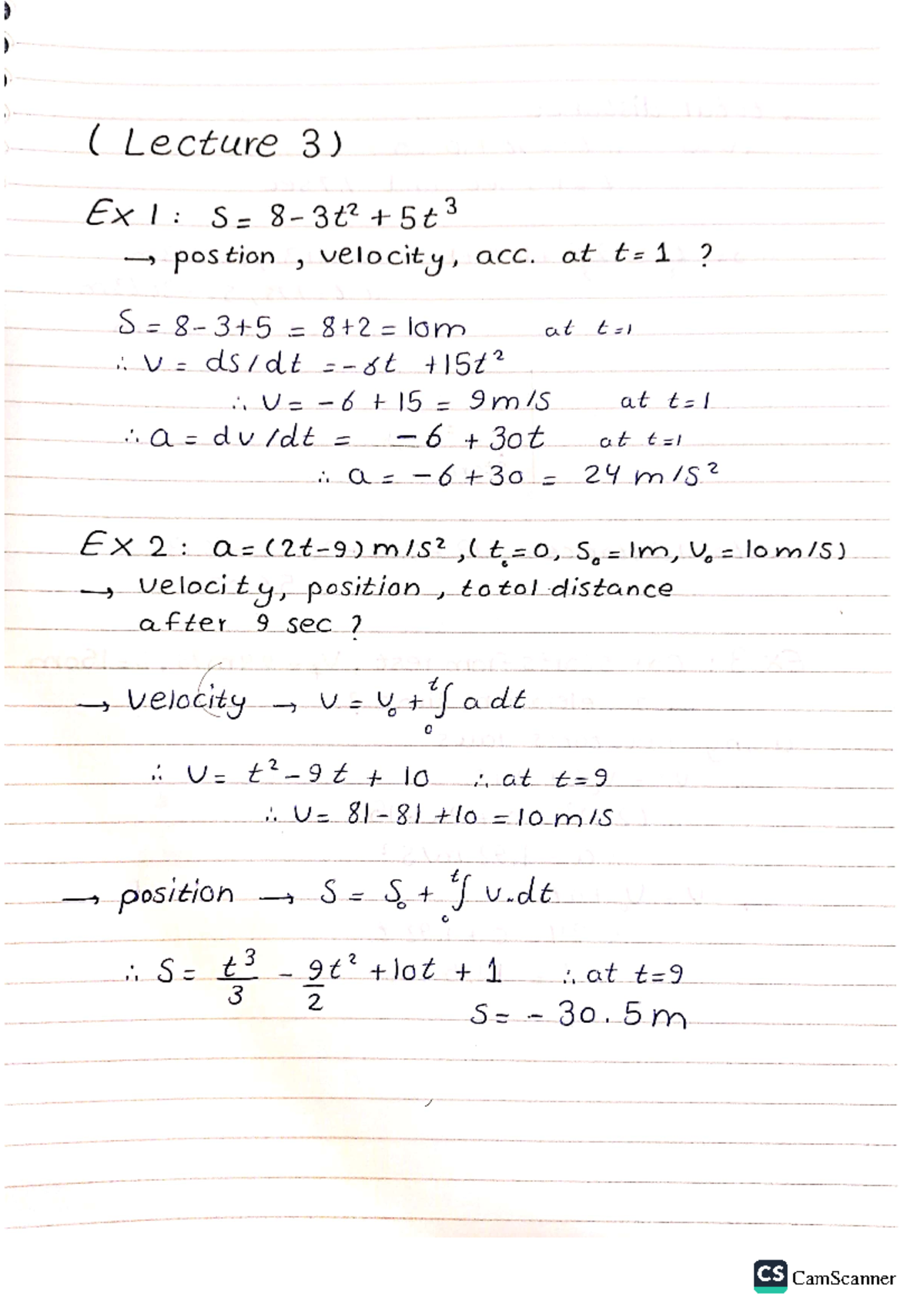 Lec 3 dynamics - lllllllllllllllllllllll - Rigid Body Dynamics - CamScanner CamScanner - Studocu
