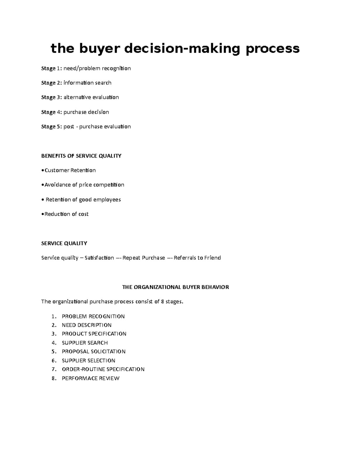The buyer decision-making process - the buyer decision-making process ...