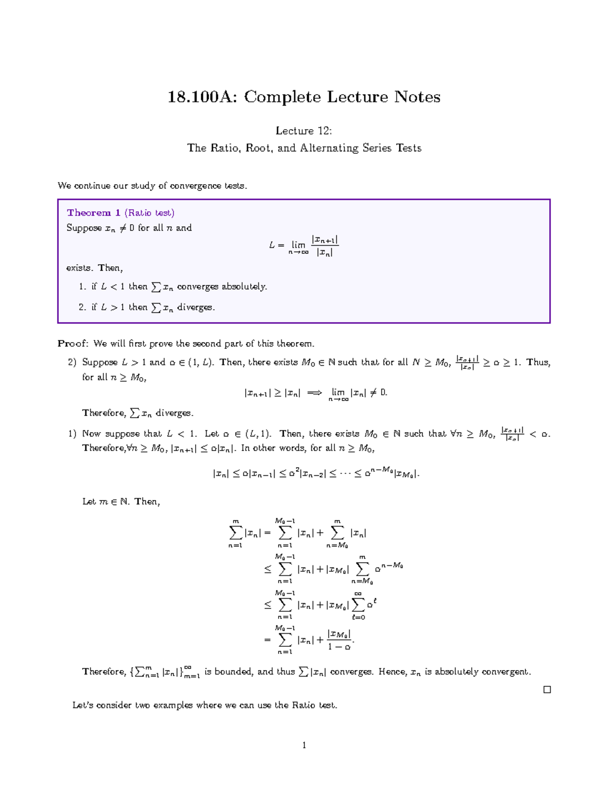 Mit18 100af20 lec122 - About real analysis - 18: Complete Lecture Notes ...