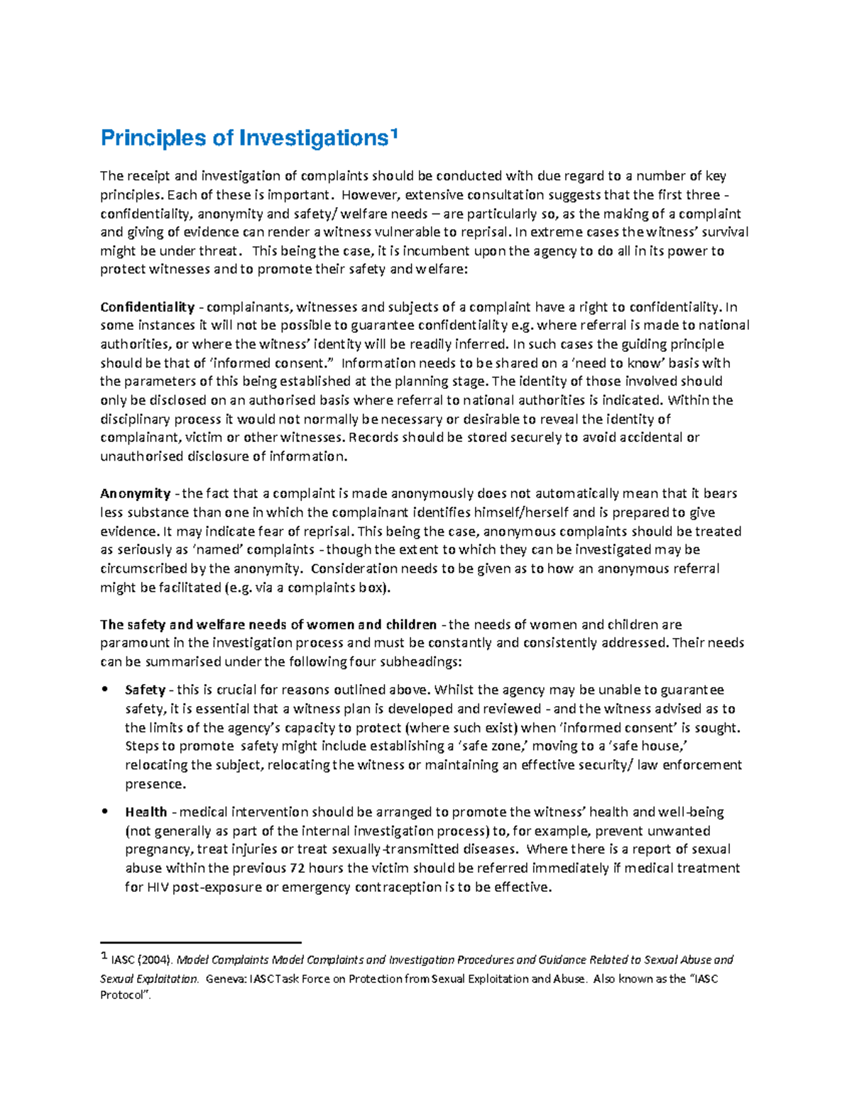Principles-of-Investigations - Principles of Investigations 1 The ...